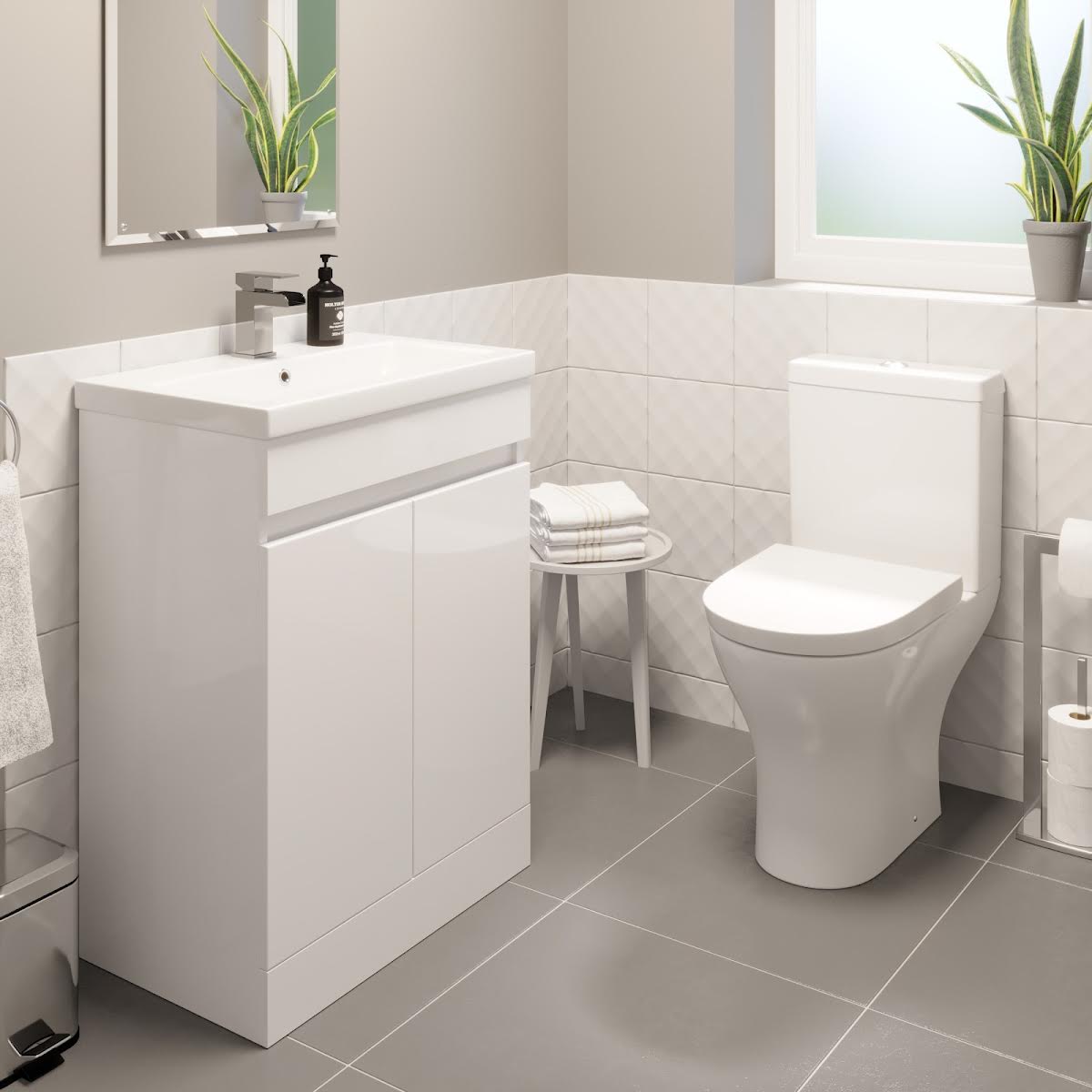 White Vanity Unit & Toilet Suites - Plumbworld
