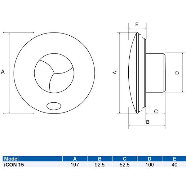 Airflow iCON 15 100mm Extractor Fan - 72683501