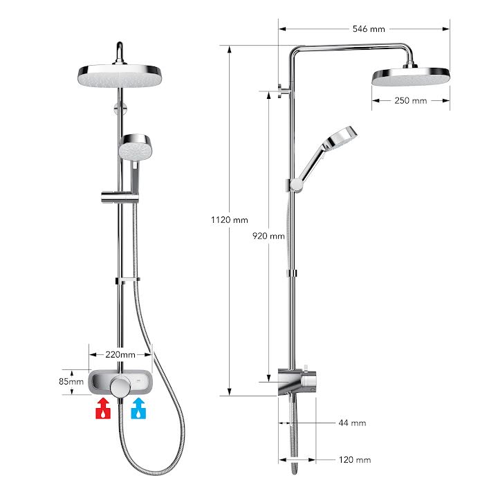 Mira Form Dual Thermostatic Mixer Shower 31983W-CP