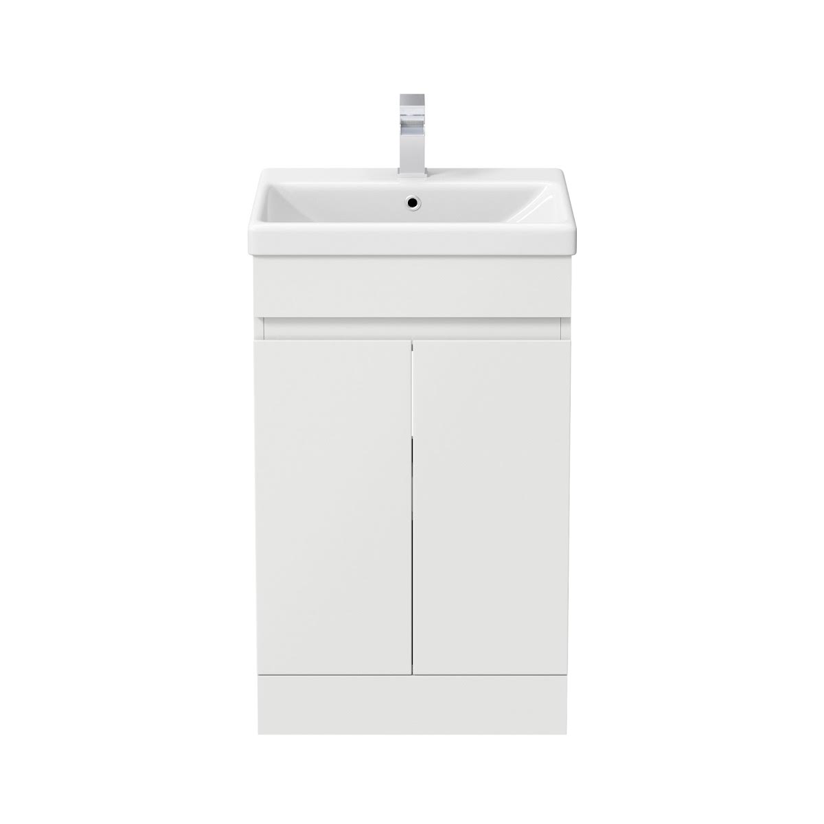 Artis Centro Flat Pack Gloss White Vanity Unit & Basin - 500mm