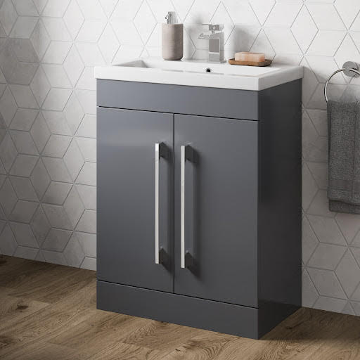 Grey Bathroom Vanity Units - Plumbworld