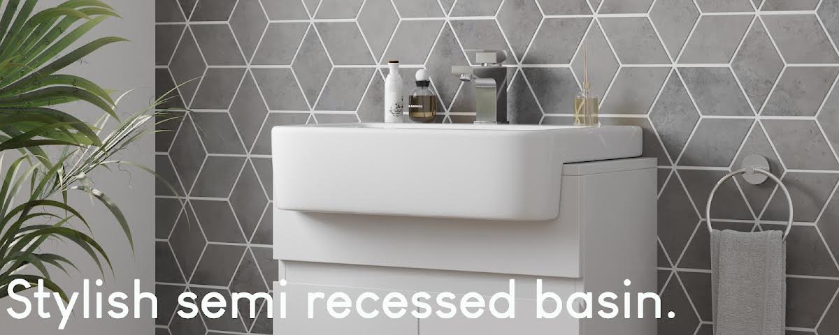 Artis Luna White Gloss Freestanding Vanity Unit with Basin 620mm