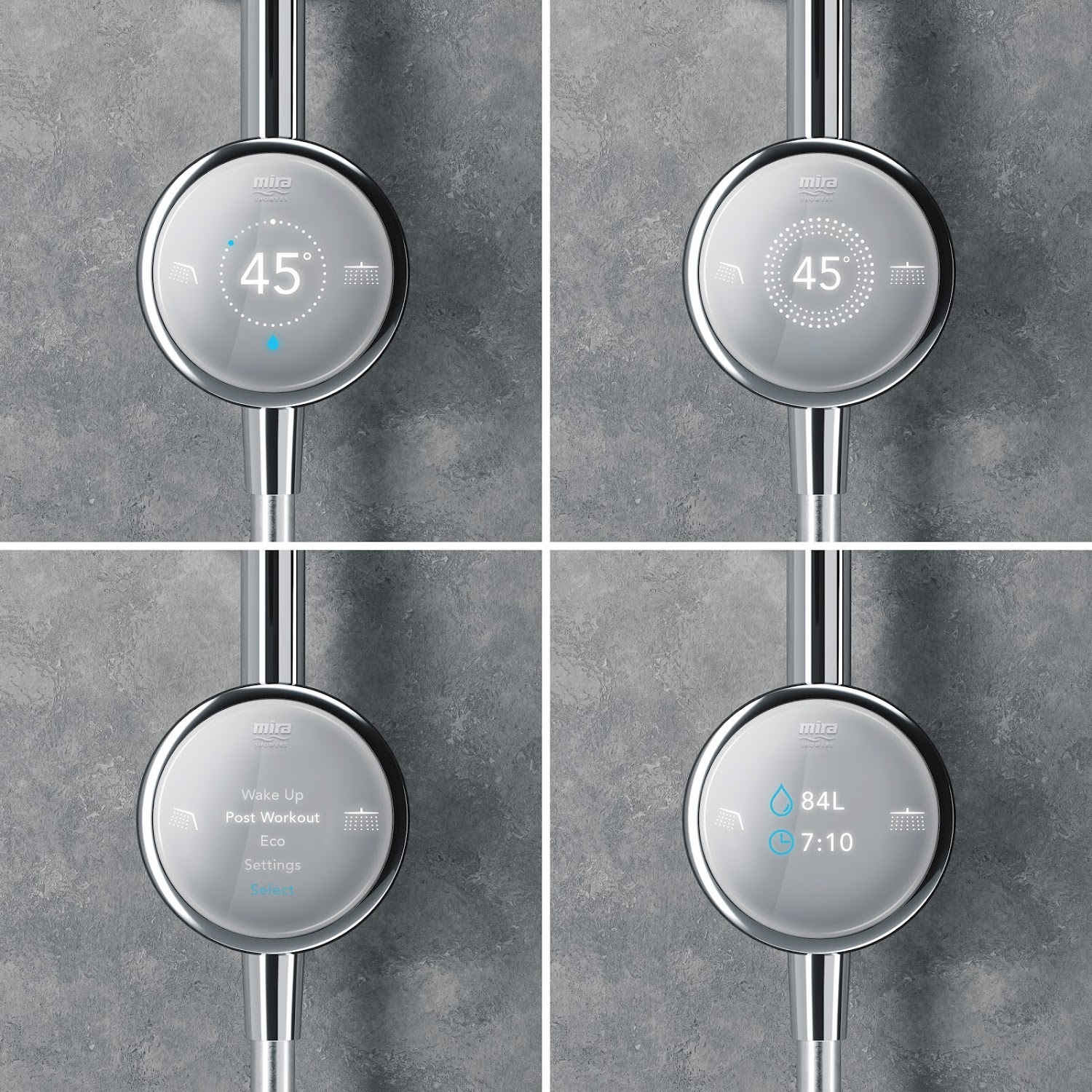 Mira Activate Digital Shower Dual Outlet Head Bathroom High Pressure ...