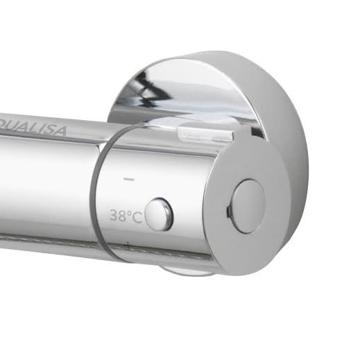 Aqualisa Deco Thermostatic Mixer Shower with Round Bar Valve - Chrome