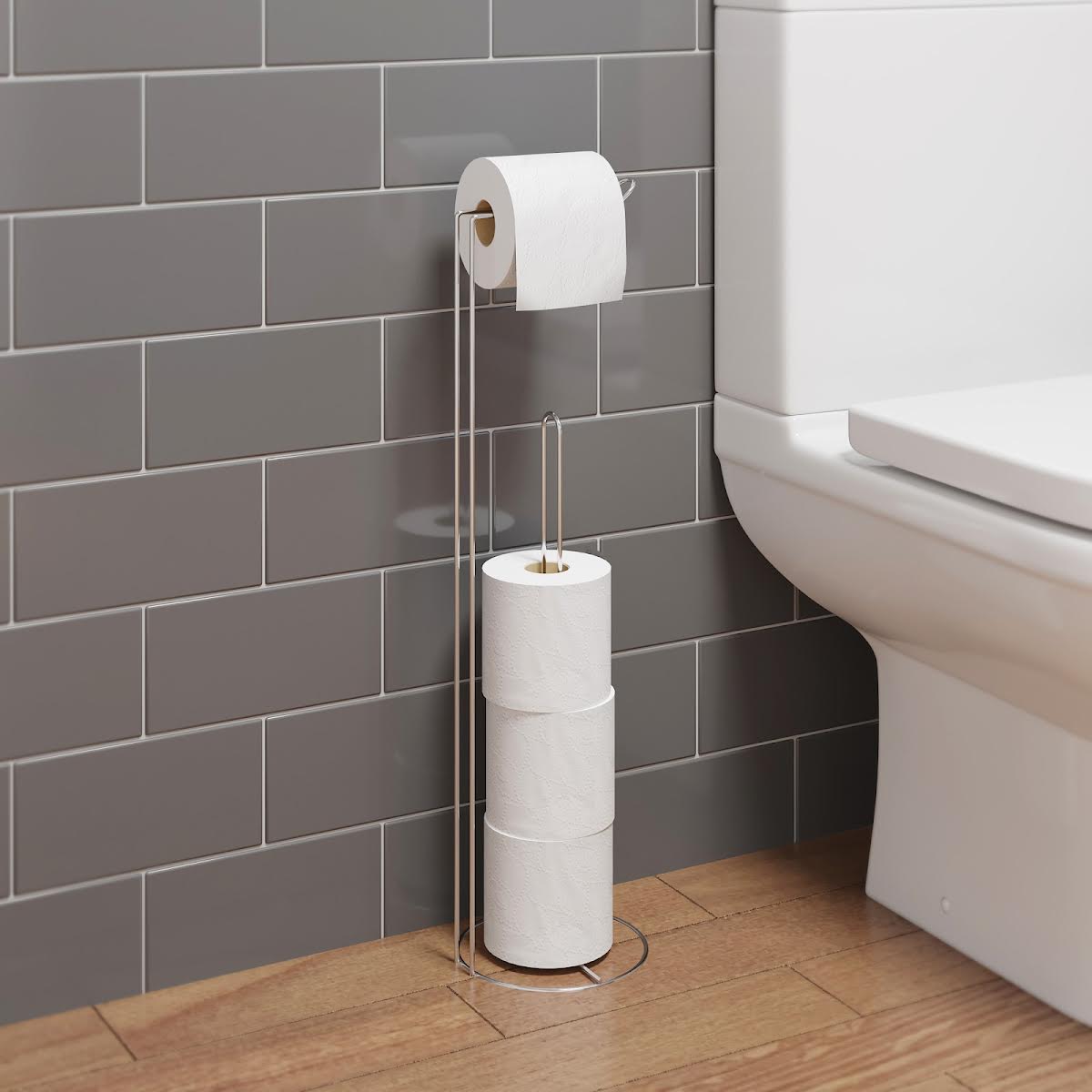 Architeckt Round Freestanding Toilet Roll Holder