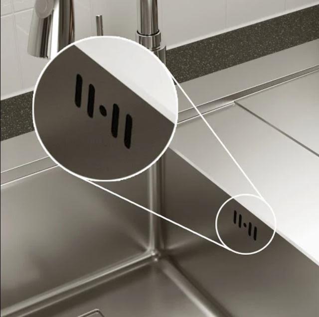 Sauber Inset Double Bowl Stainless Steel Kitchen Sink, Right