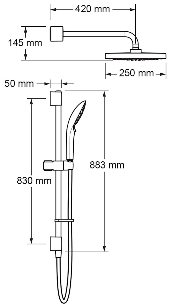 Mira Mode Dual Thermostatic Digital Shower - Rear Fed (HP/Combi) 1.1980.005