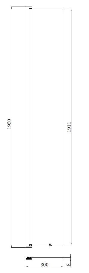 Diamond Wet Room Screens with Hinged Return Panel 1400 x 800mm - Chrome