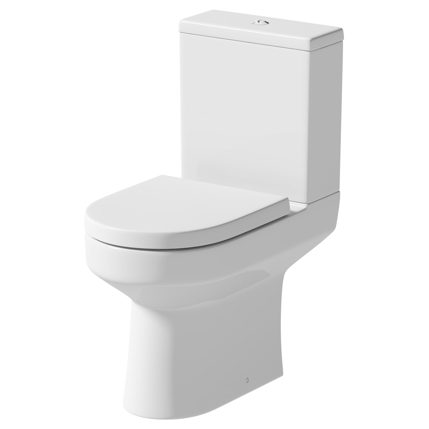 Modern Bathroom Toilet Close Coupled WC Soft Close Seat Cistern Pan ...