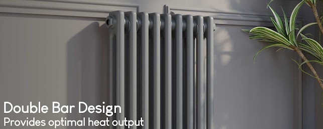 600 x 425mm Double Horizontal Traditional Colosseum Anthracite Column ...