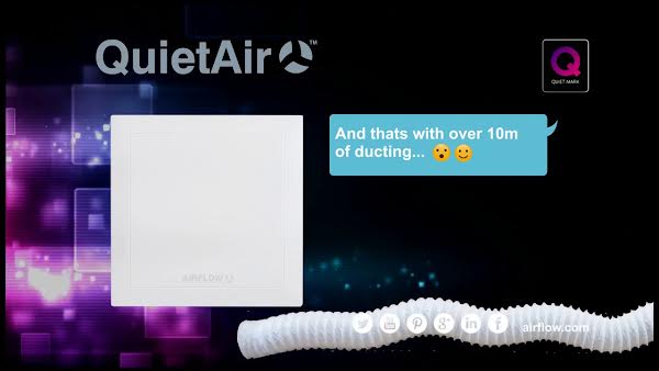 Airflow QuietAir Motion Sensor and Timer controlled 100mm Extractor Fan ...