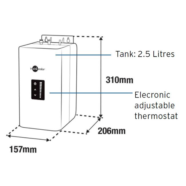 Insinkerator HC1100 Boiling Water Tap - NeoTank/NeoChiller Chrome