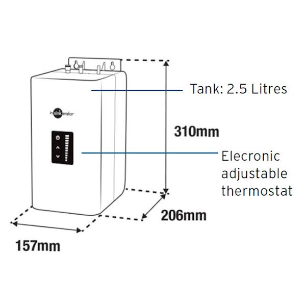 Insinkerator HC1100 Boiling Water Tap - NeoTank/NeoChiller Chrome