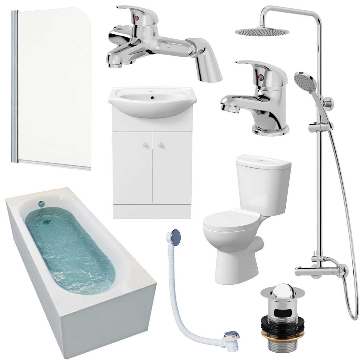 Complete Bathroom Suites with Shower - Plumbworld