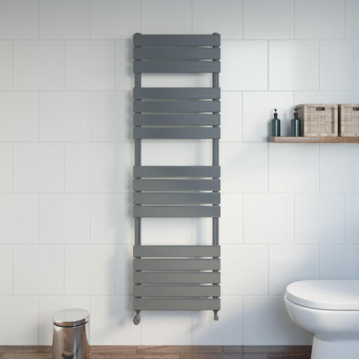 DuraTherm Flat Panel Heated Towel Radiator Anthracite 1600x500mm