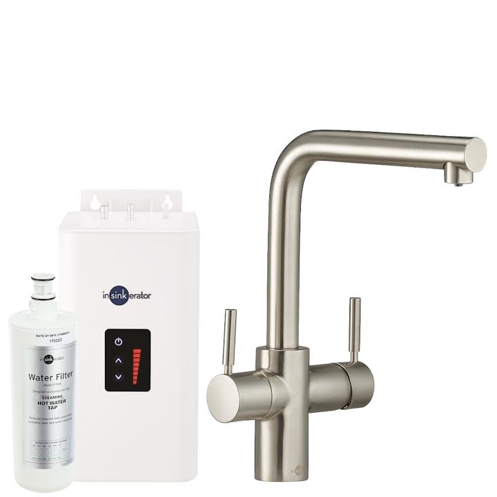 InSinkErator 3-in-1 Boiling Water Tap with NeoTank Brushed