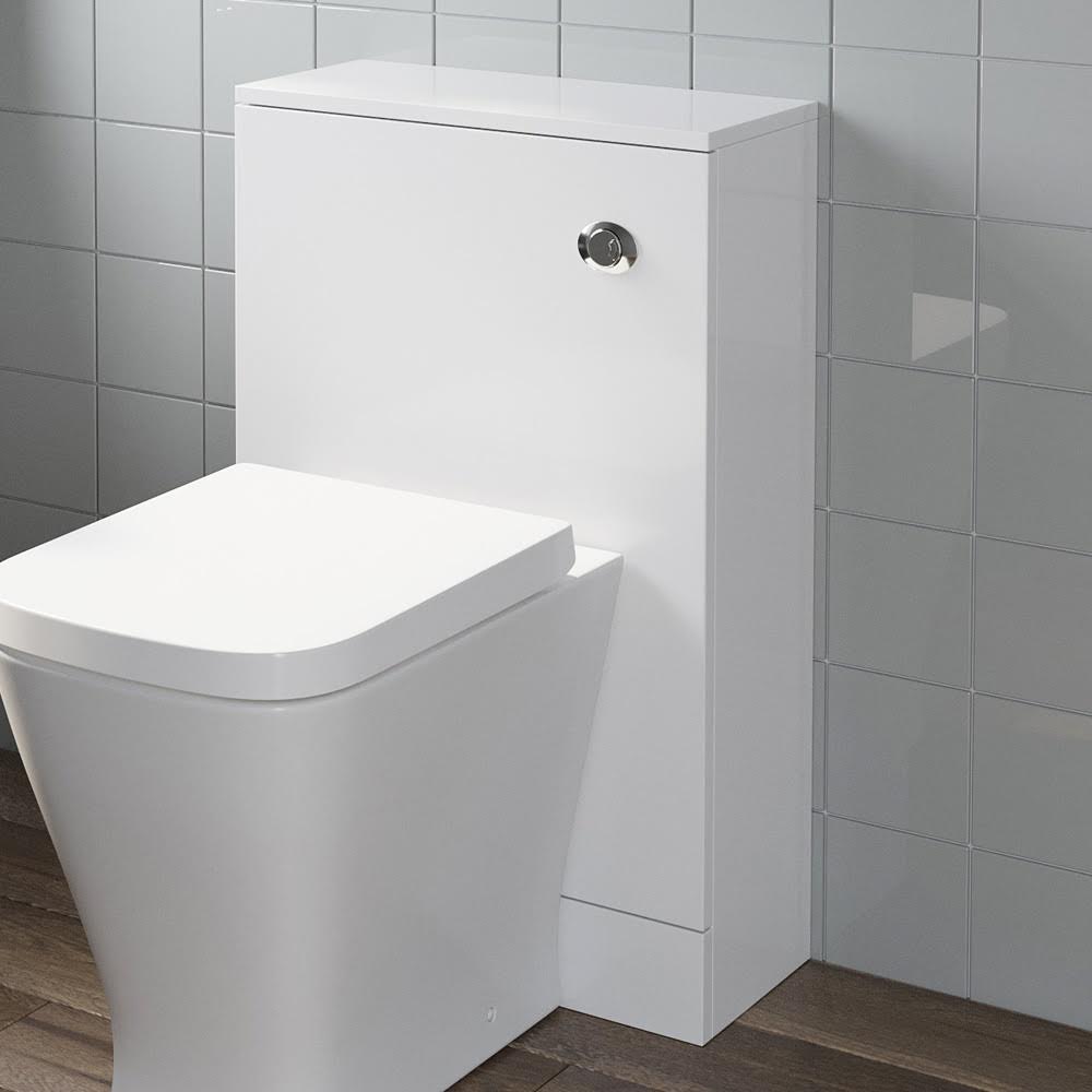 Artis White Gloss Concealed Cistern Unit & Marseille Toilet 500mm