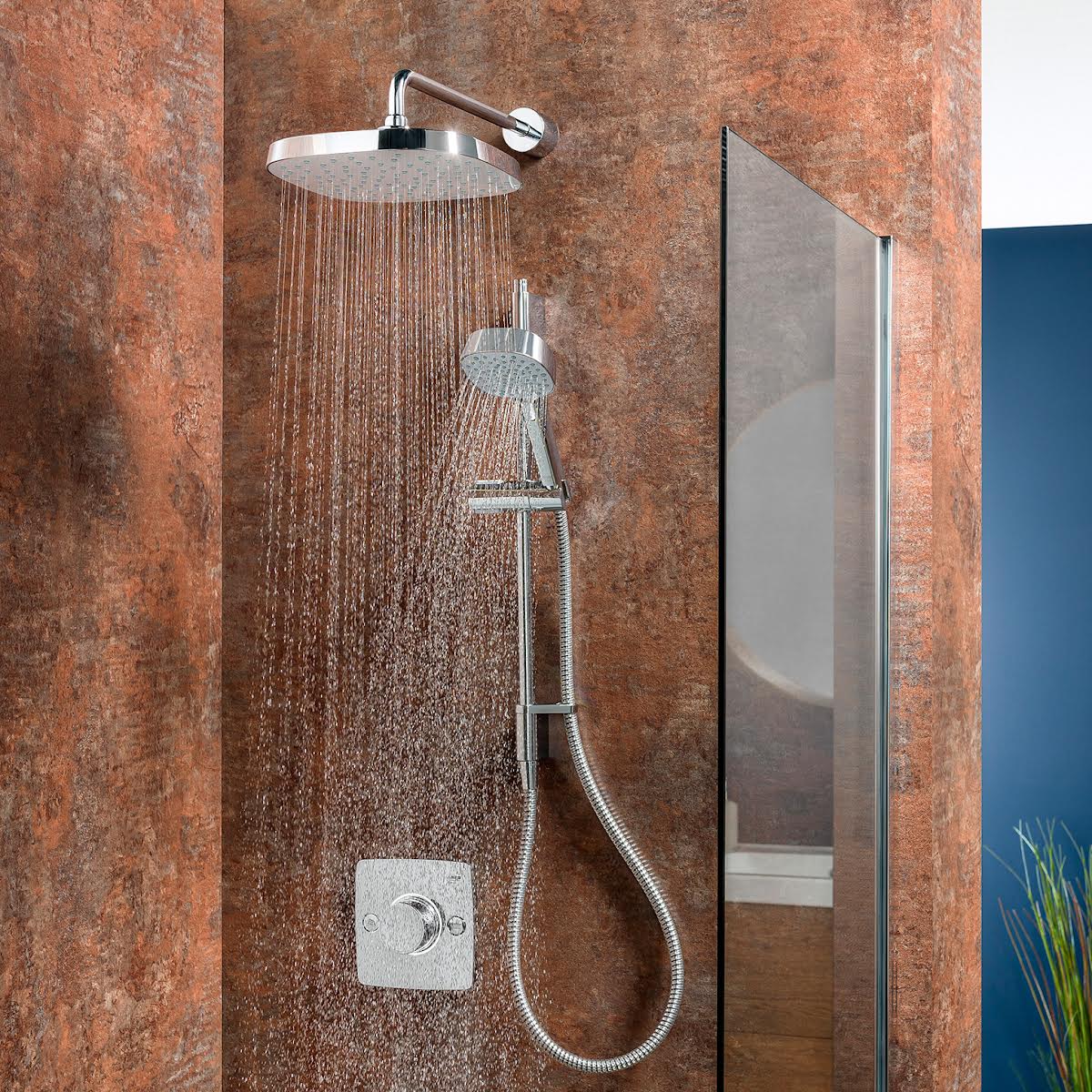 Mira Evoco Thermostatic Mixer Shower with Adjustable & Drencher Heads ...