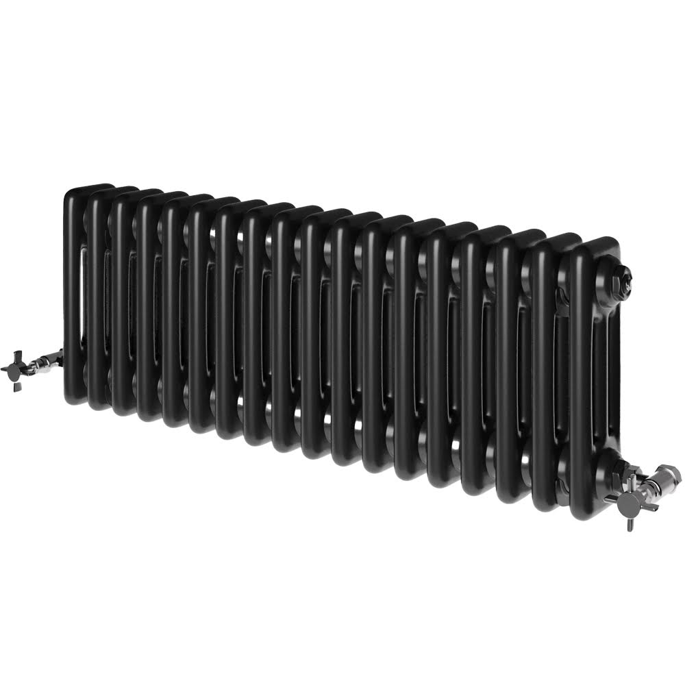 Park Lane Traditional Colosseum Triple Bar Column Radiator Black - 300 ...