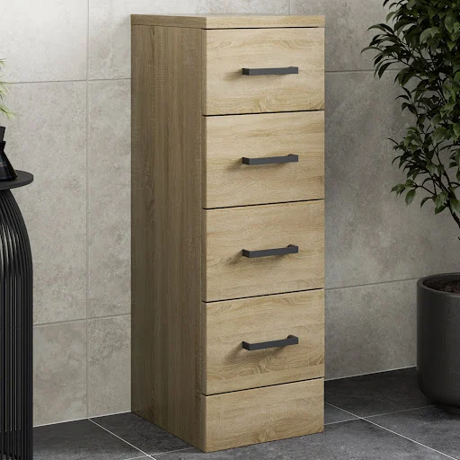 Alpine Oak 4 Drawer Storage Unit 250 x 300mm