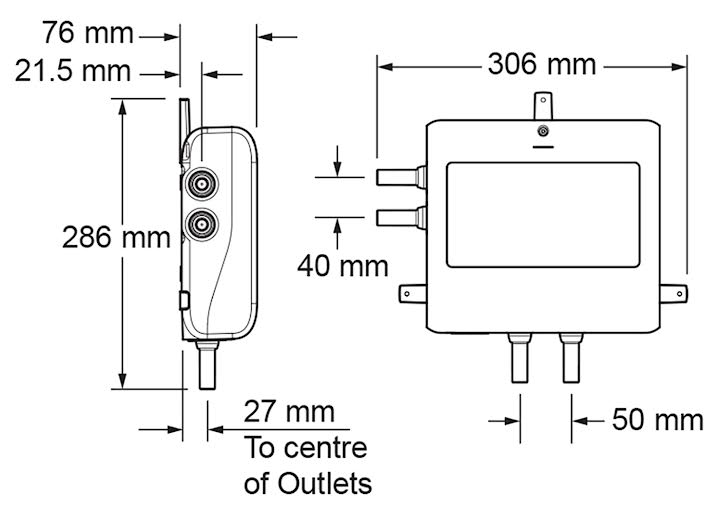 Mira Mode Dual Thermostatic Digital Shower - Rear Fed (HP/Combi) 1.1980.005