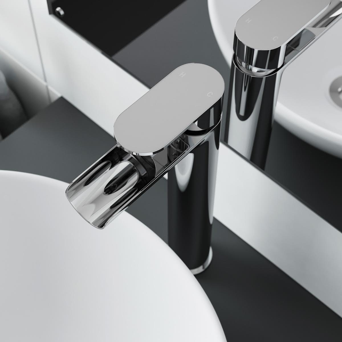 Architeckt Edsberg High Rise Basin Mixer Waterfall Tap