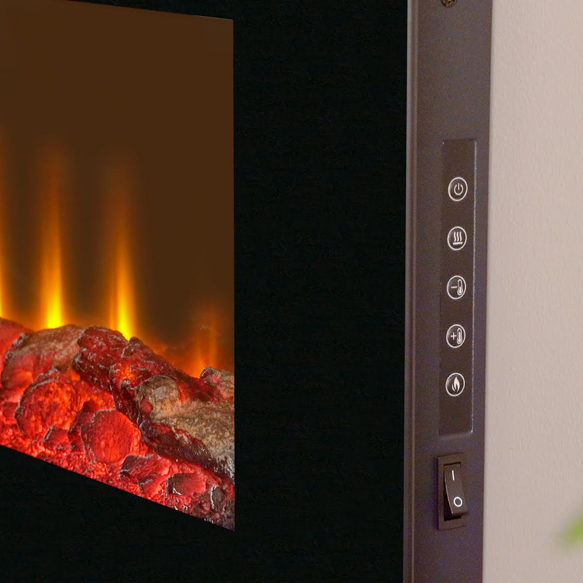 Sureflame WM-9331 42 inch Remote Control black Electric Wall Mounted ...