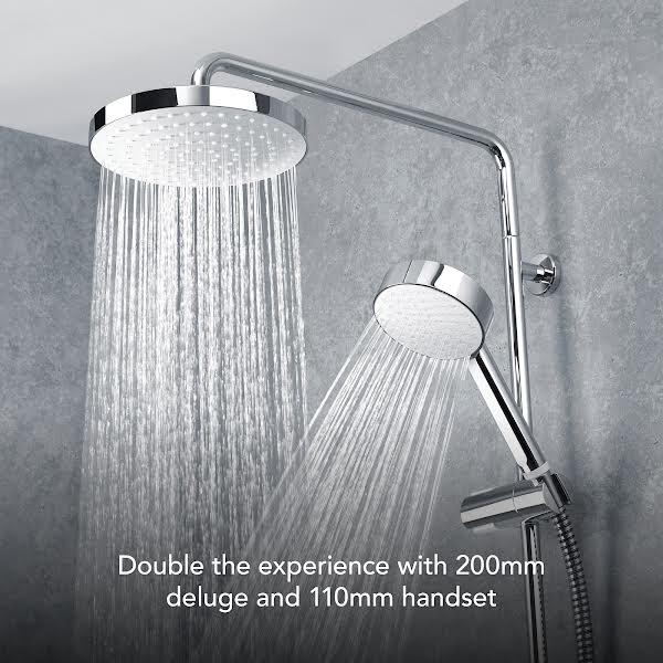 Mira Minimal Thermostatic Mixer Shower with Fixed and Adjustable