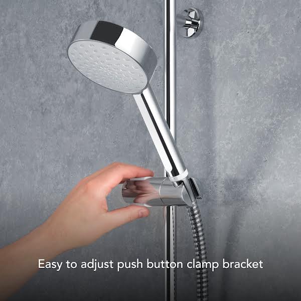 Mira Minimal Thermostatic Mixer Shower with Fixed and Adjustable