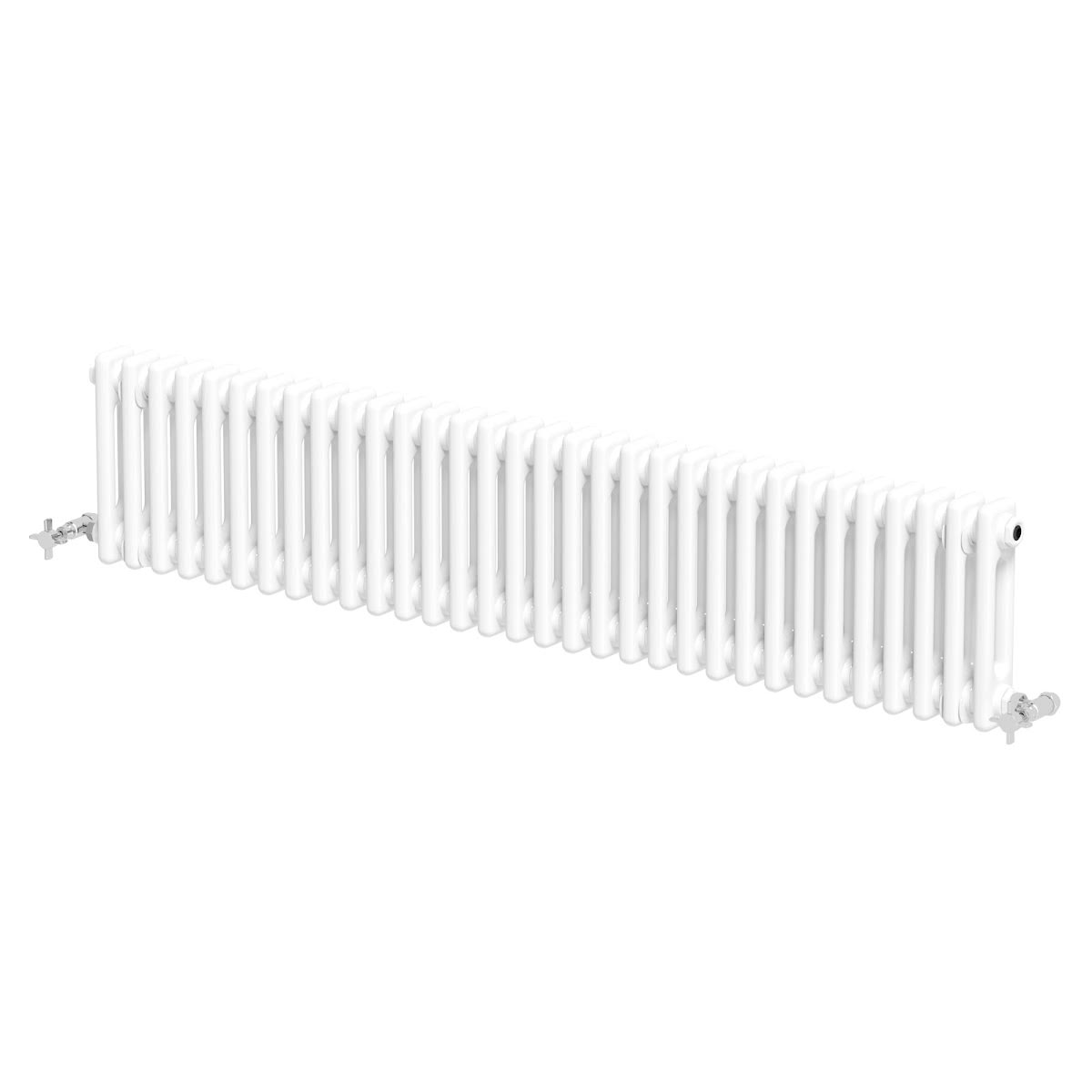 Park Lane Traditional Colosseum Double Bar Column Radiator White 300 x ...