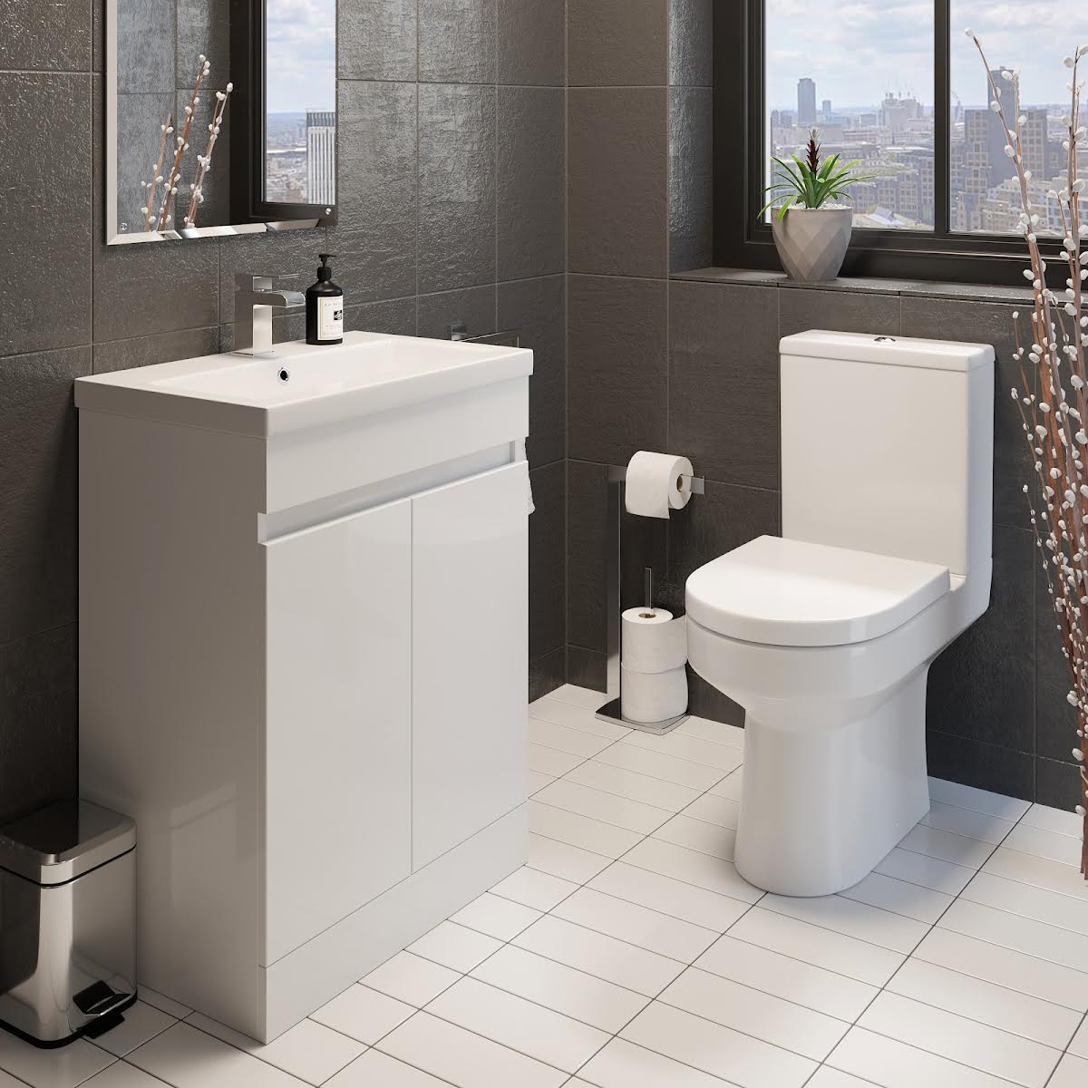 White Vanity Unit & Toilet Suites - Plumbworld