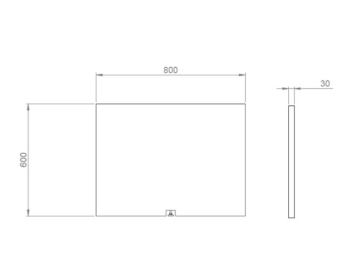 Trojan Grey Tileable Bath Panel 800mm - End EPS