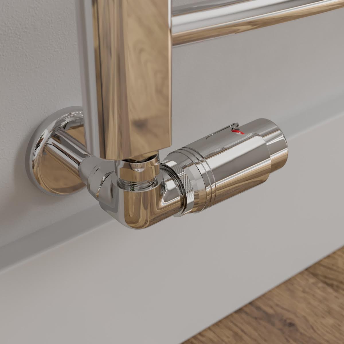 DuraTherm Corner Chrome Thermostatic Radiator Valve Pack - 15mm