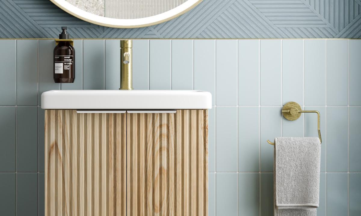 Artis Fluted Freestanding Wood Vanity Unit - 500mm