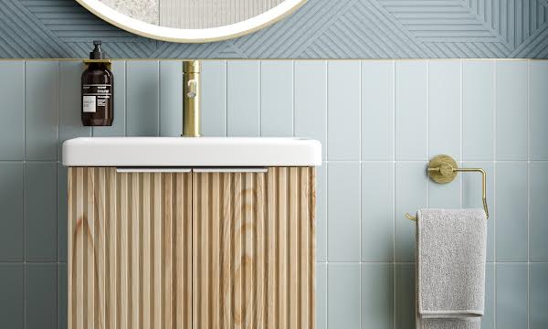 Artis Fluted Freestanding Wood Vanity Unit - 500mm