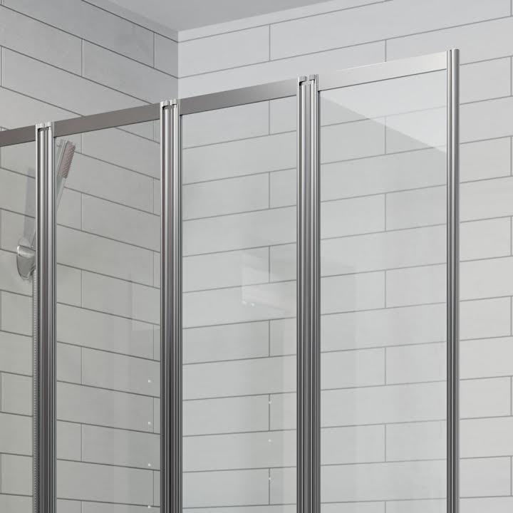 Hydrolux 4 Panel Folding Bath Shower Screen 992mm