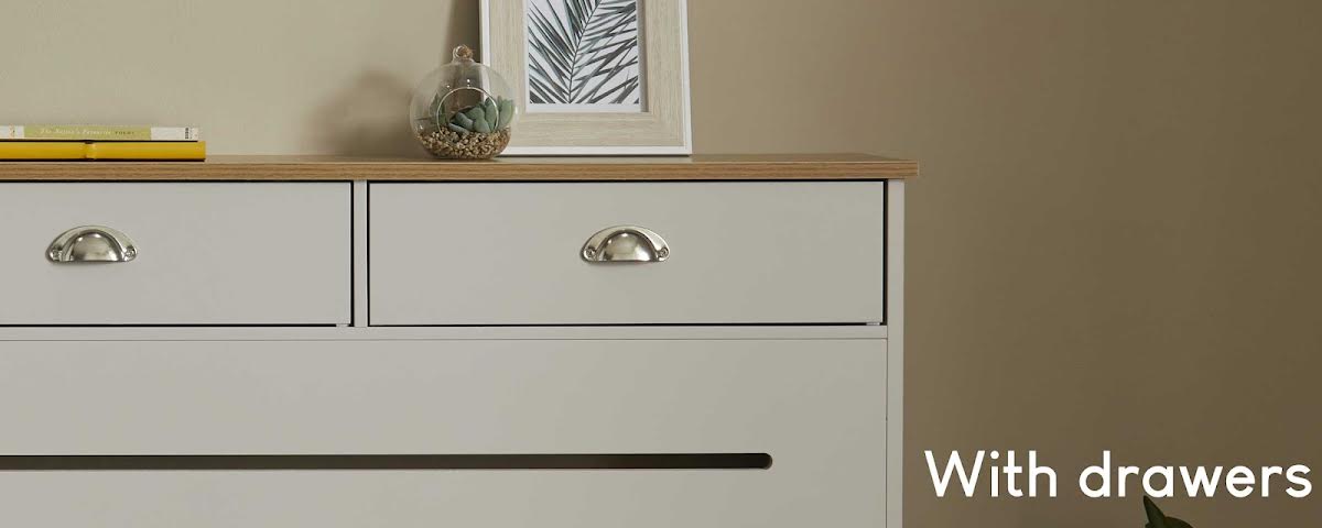 Vale Designs Cream Radiator Cover - Large with Drawers 1500mm