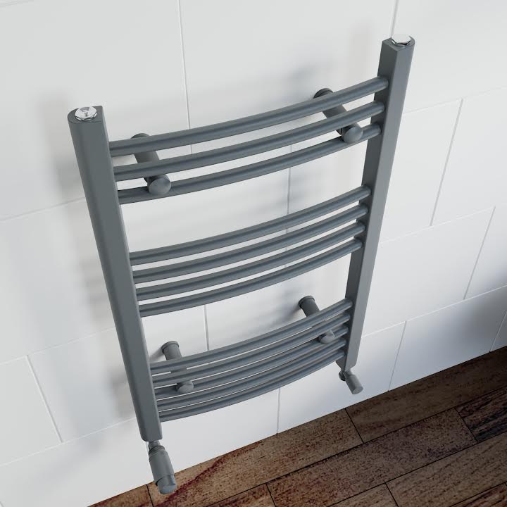 DuraTherm Curved Towel Radiator Anthracite - 750 x 450mm