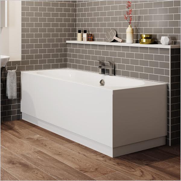 Arles Bathroom Suite with Double Ended Curved Bath 1700x750mm