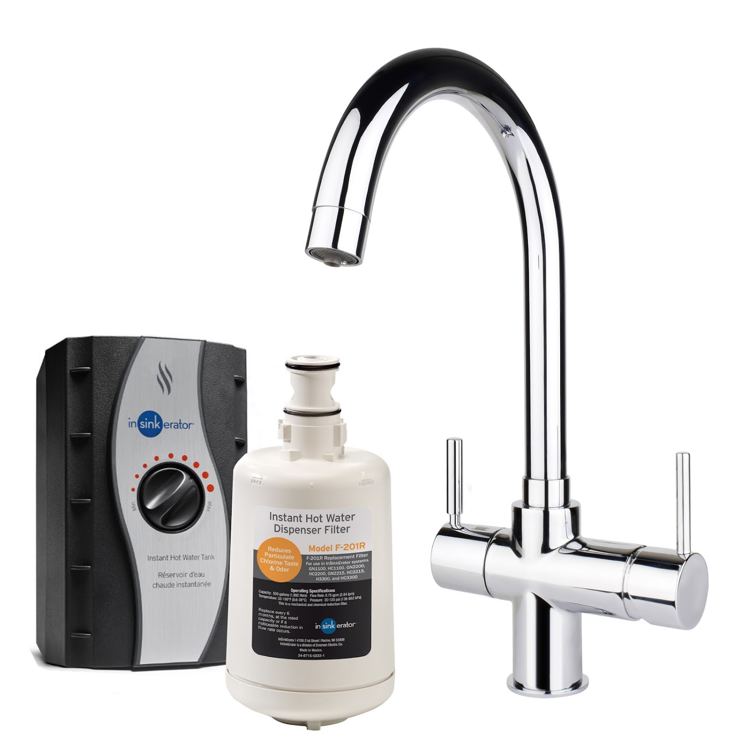 InSinkErator 3 in 1 Kitchen Tap 45153 + Tank Boiling, Standard Hot ...