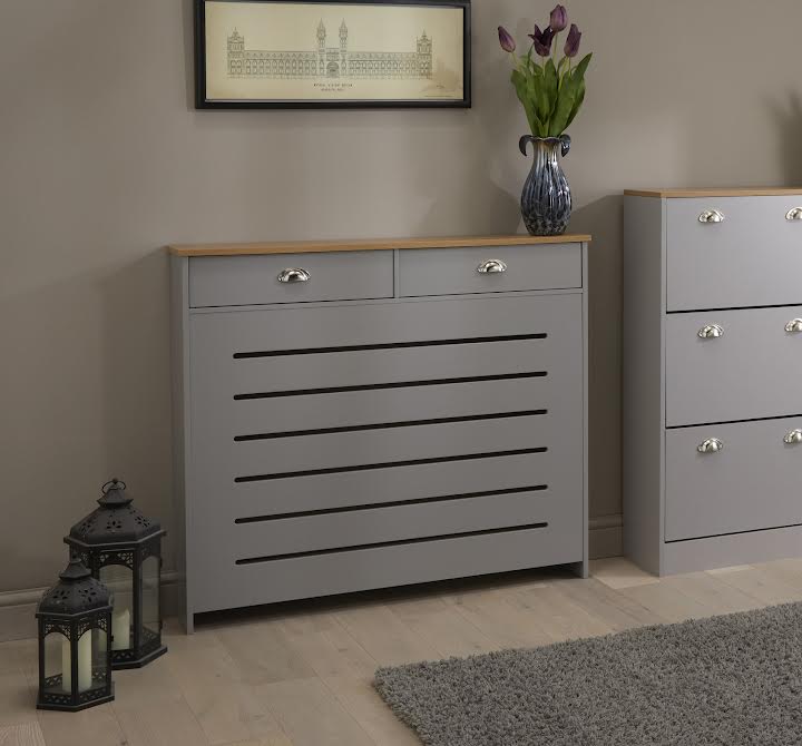 Vale Designs Grey Radiator Cover - Medium with Drawers 1115mm