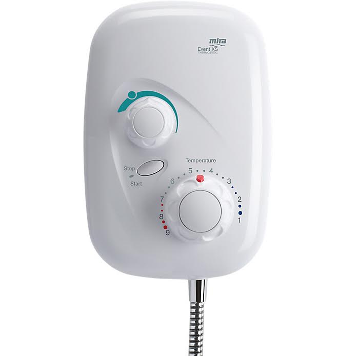 Mira Event XS Thermostatic Power Shower White & Chrome
