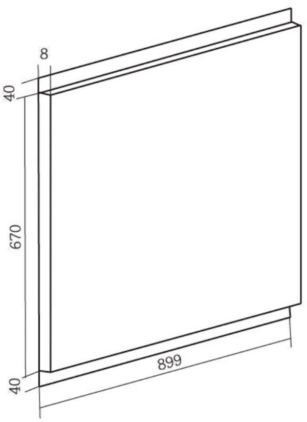 Rangemaster Universal Stainless Steel Splashback 90cm - 63000