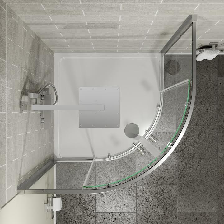 Hydrolux Quadrant Shower Enclosure 900mm with Raised Tray
