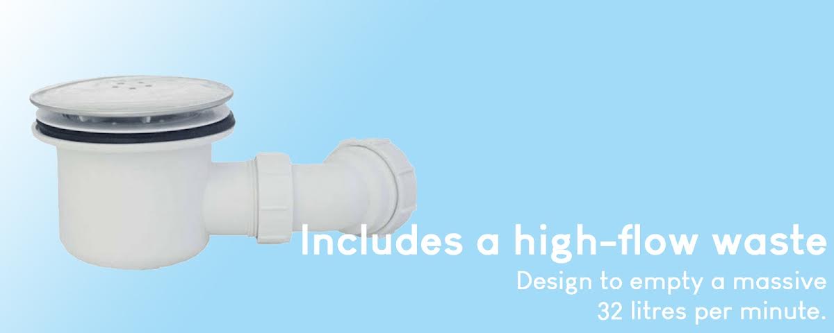 Hydrolux Raised 1700 x 700mm Shower Tray with Waste