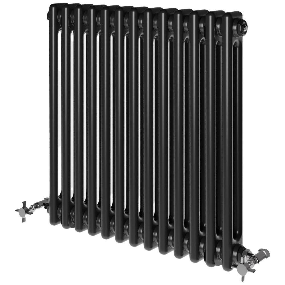 Park Lane Traditional Colosseum Double Bar Column Radiator Black - 600 ...