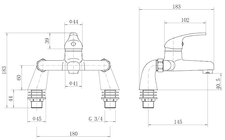 Bathroom Basin Sink Monobloc Mixer Tap Bath Filler Mixer Tap Chrome ...