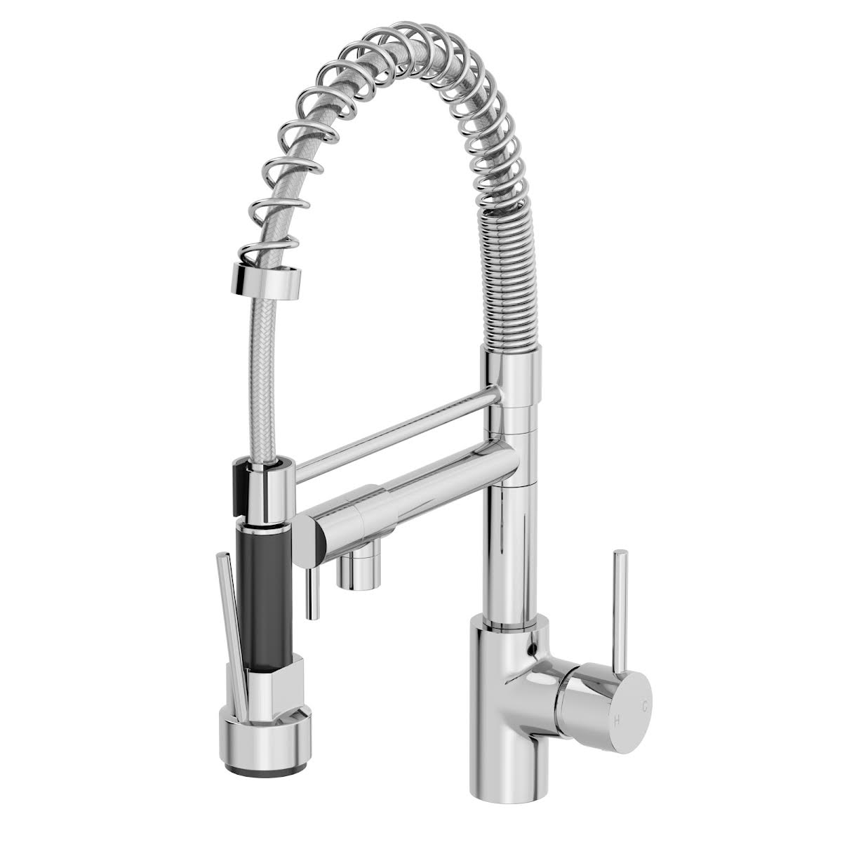 Sauber Pull Out Kitchen Tap & Pot Filler - Dual Spray Chrome