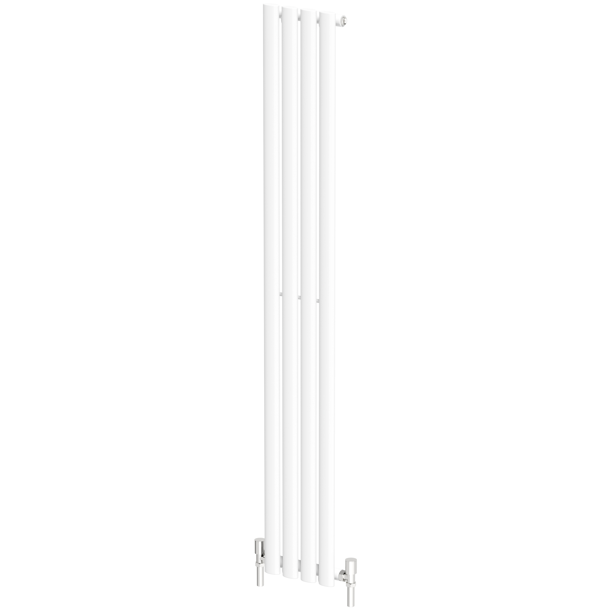 Designer Radiator Vertical White Oval Column Rads Single Panel ...