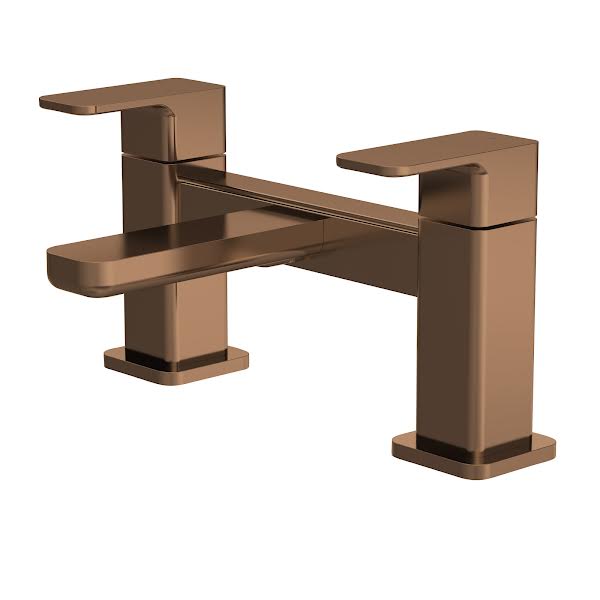 Merano Quadro Brushed Bronze Bath Mixer Tap
